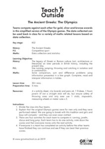 The Olympics | Teach It Outside